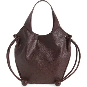 Marni Small Trunkaroo Leather Tote - Cherry