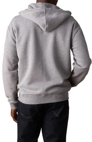 THE NORMAL BRAND Fleece Zip Hoodie - Heather Grey