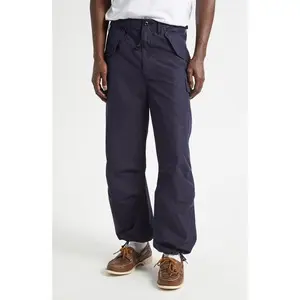 BEAMS Cotton & Nylon Oxford Cargo Pants - Navy