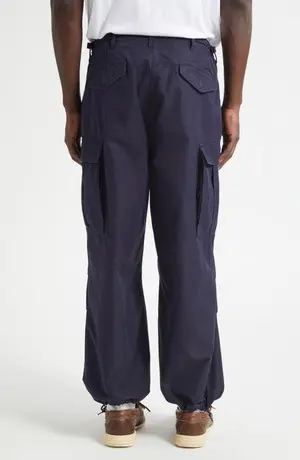 BEAMS Cotton & Nylon Oxford Cargo Pants - Navy