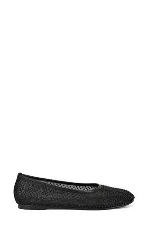 Nine West Burnne Studded Mesh Flat - Black