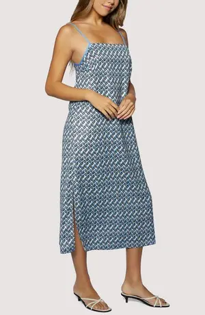 LOST + WANDER Printed Midi Dress