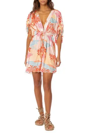 MAAJI Cali Sea Mousse Cover-up Minidress - Orange Multi