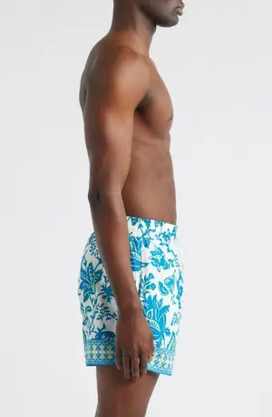 Etro Roma Floral Swim Trunks - Stampa F.do Verde