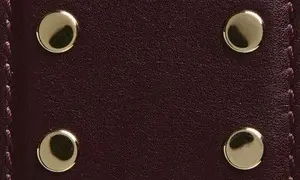 Khaite Studded Italian Leather Belt - Bordeaux