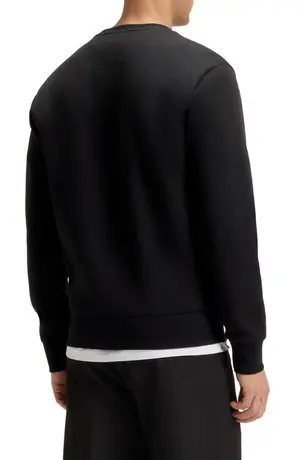 BOSS Salbo Tonal Logo Crewneck Sweatshirt - Black