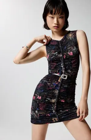 Desigual Graffiti Print Mini Dress