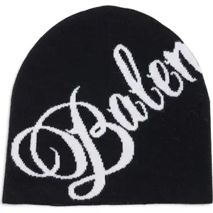Balenciaga Jacquard Logo Wool Beanie
