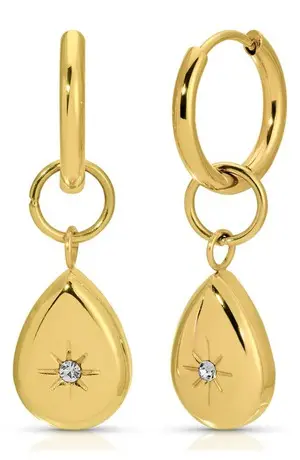 KOZAKH Illion Drop Hoop Earrings - Gold