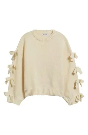 PETAL & PUP Tie Sleeve Sweater - Ivory
