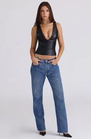 House Of Cb Faux Leather Vest