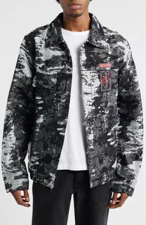 VERYRARE Devil Slayer Camo Jacquard Trucker Jacket
