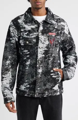 VERYRARE Devil Slayer Camo Jacquard Trucker Jacket