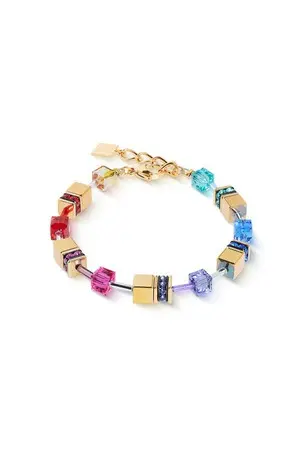 COEUR DE LION Geocube Iconic Metallic Rainbow Bracelet - Gold