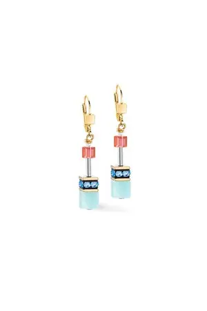 COEUR DE LION Geo Cube Iconic Precious Earrings - Rainbow