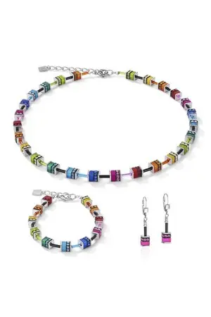 COEUR DE LION Geocube® Classic Polaris & Rhinestone Earrings