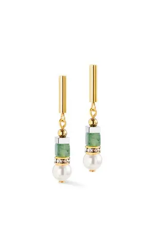 COEUR DE LION Precious Fusion Offset Earrings - Green