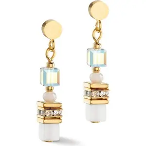 COEUR DE LION Mini Cubes Earrings - White