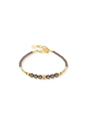 COEUR DE LION Pearls Gold Bracelet - Brown