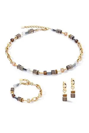 COEUR DE LION Geocube® Chunky Chain Necklace - Brown