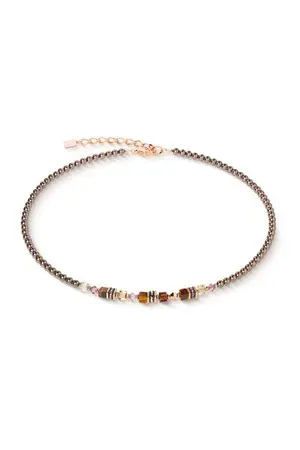 COEUR DE LION Princess Earth Glow Rose Gold Necklace Brown