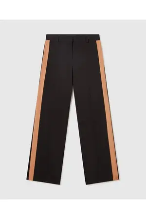 Stella McCartney Pleated Wide-leg Trousers - Black