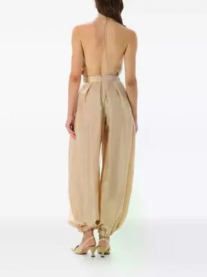 MANURI Halterneck Tie-fastening Top - Neutrals