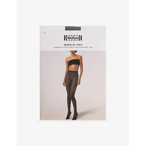 Wolford Netted Stretch-woven Tights - 7005 Black