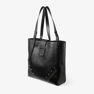 JIMMY CHOO Soft Grained Calf Skin Tote Bag With Textured Stars