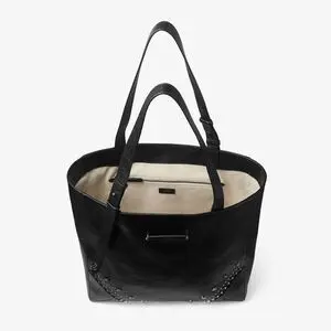 JIMMY CHOO Soft Grained Calf Skin Tote Bag With Textured Stars
