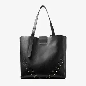 JIMMY CHOO Soft Grained Calf Skin Tote Bag With Textured Stars