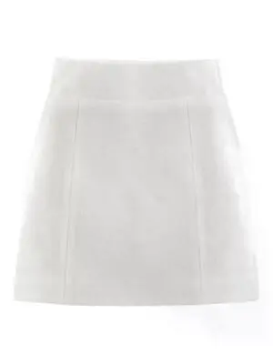VESTIAIRE D'UN OISEAU LIBRE Panelled Mini Skirt - Neutrals