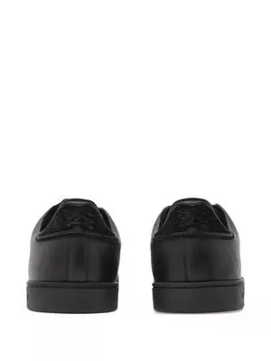 Burberry Embossed-check Leather Low-top Sneakers - Black
