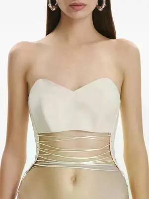 VESTIAIRE D'UN OISEAU LIBRE Lace-up Corset Top