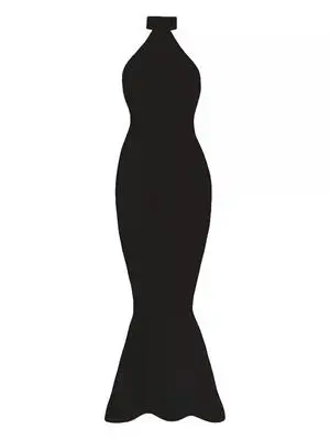 VESTIAIRE D'UN OISEAU LIBRE Open-back Midi Dress - Black