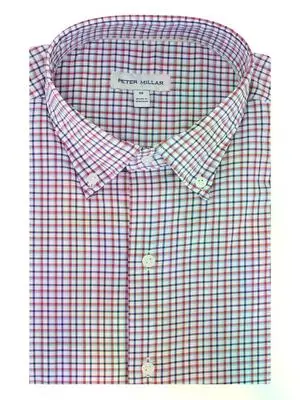 Peter Millar Checked Shirt - White