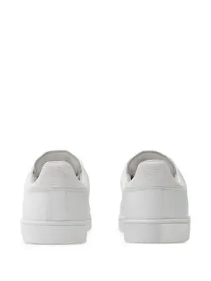 Burberry Embossed-check Leather Sneakers - White
