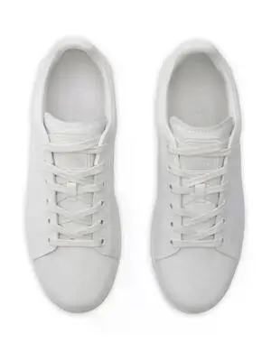 Burberry Embossed-check Leather Sneakers - White