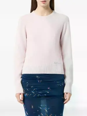 Blumarine Logo-embroidered Sweater - Pink