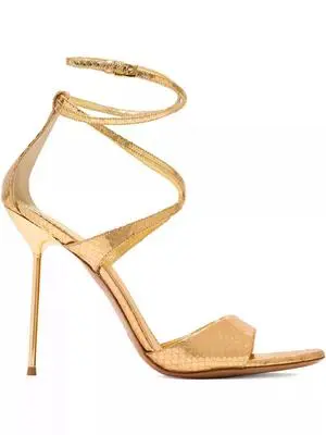 Paris Texas Gold Tone Sandals For Women
