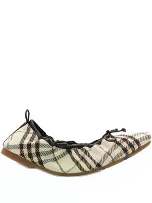 Burberry Checked Ballet Flats - Neutrals