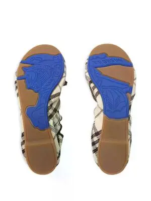 Burberry Checked Ballet Flats - Neutrals