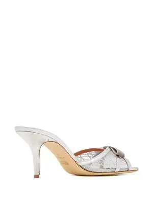 MALONE SOULIERS Bow Lace Stiletto Sandals