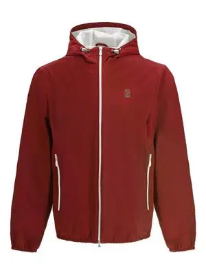 Brunello Cucinelli Hooded Zip-up Jacket - Red