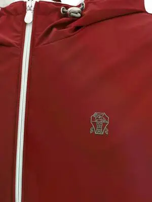 Brunello Cucinelli Hooded Zip-up Jacket - Red