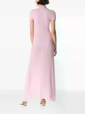 MANURI Button-detail Maxi Dress - Pink