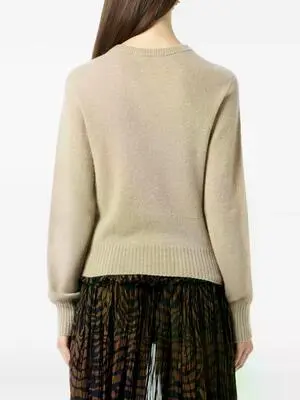 Blumarine Logo-embroidered Sweater - Neutrals