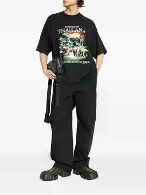 Vetements Northern Thailand Chiangmai Jungle Tour T-shirt - Black