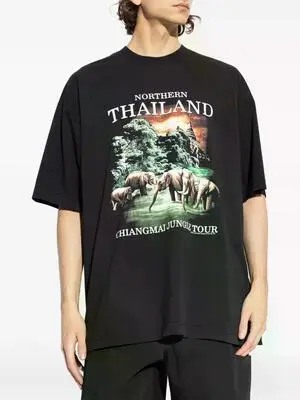 Vetements Northern Thailand Chiangmai Jungle Tour T-shirt - Black