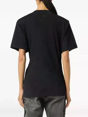 Blumarine Dolphin-detail T-shirt - Black